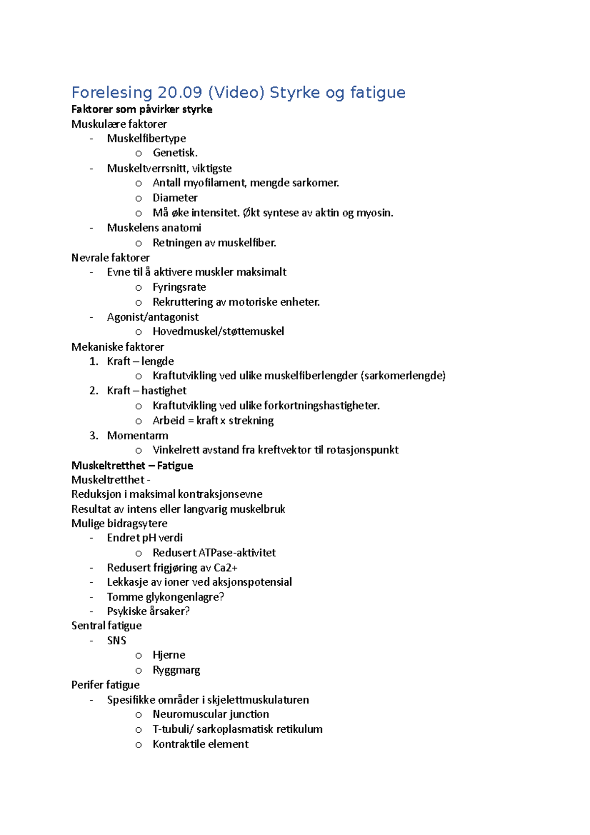 Styrke og fatigue - BEV1011 - NTNU - Studocu