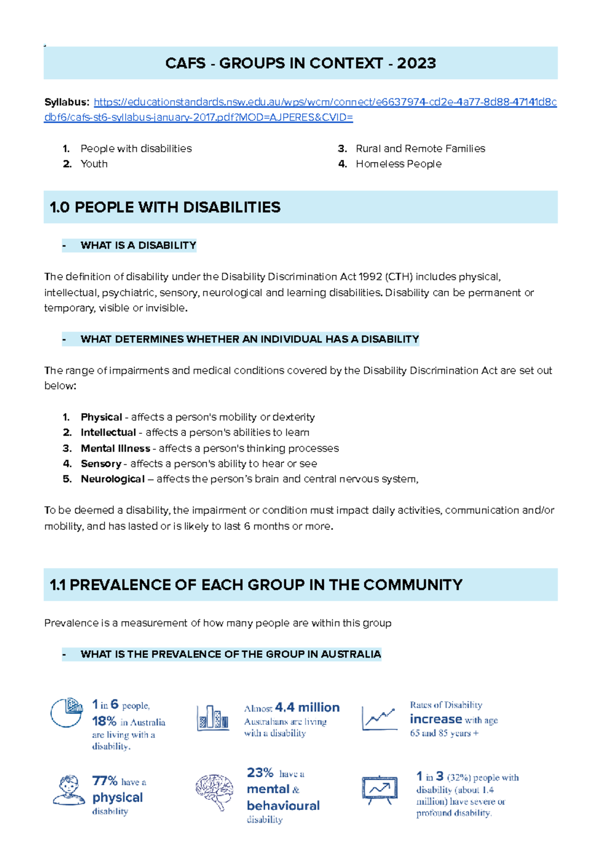 Cafs-groups-in-context-youth-people-with-disabilities-homeless-rural-and-re-655305 f05c5c6 - Studocu