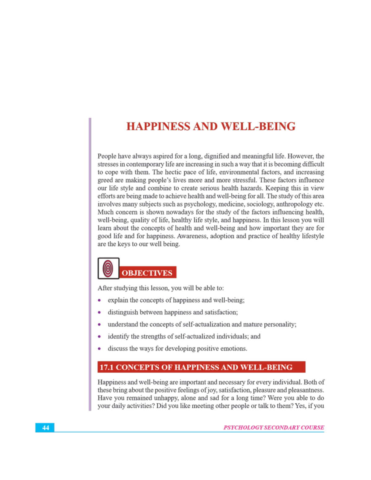 Happiness and well being - Psychology - Studocu