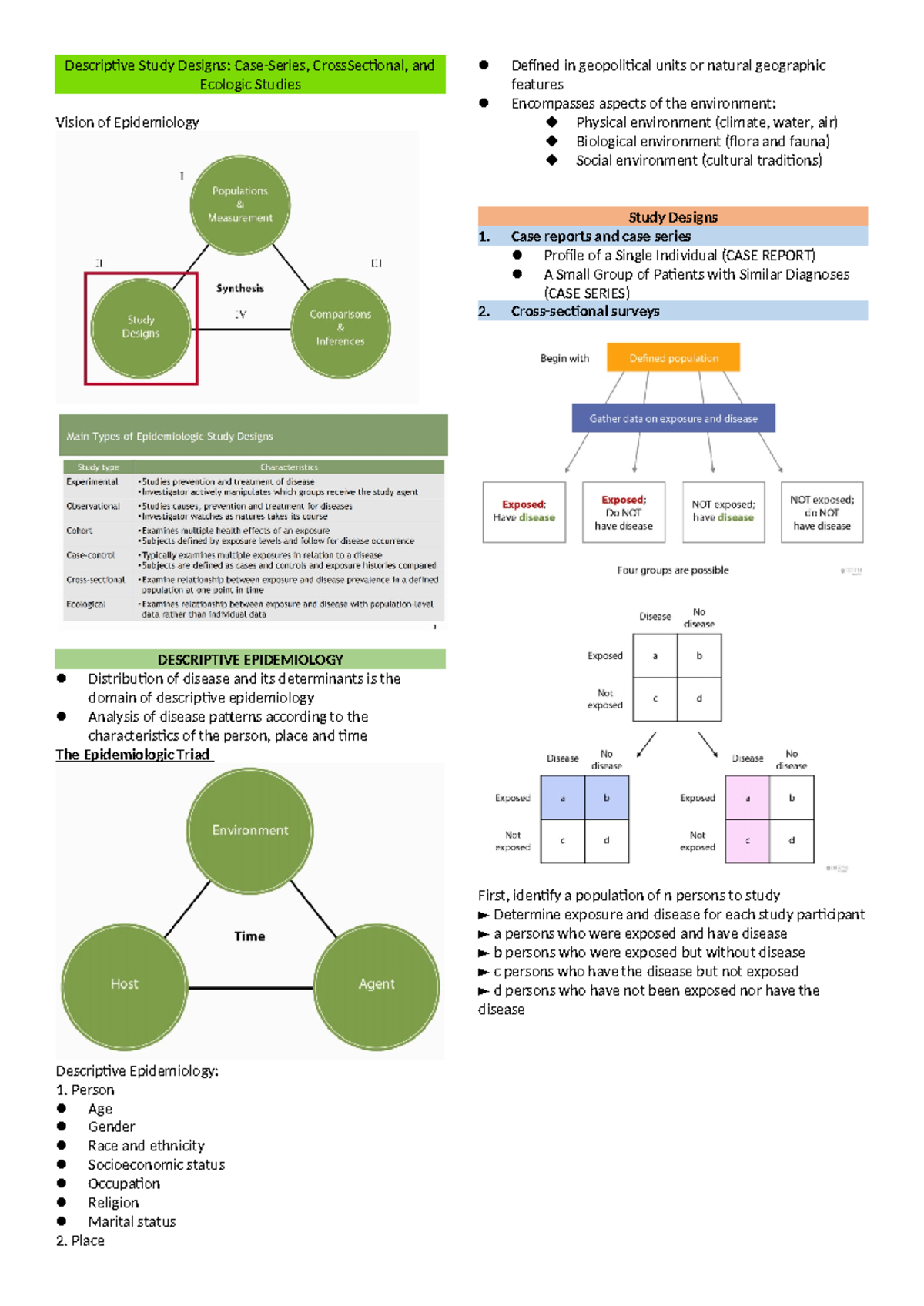 Epidemiology - EPID - Descriptive Study Designs: Case-Series ...