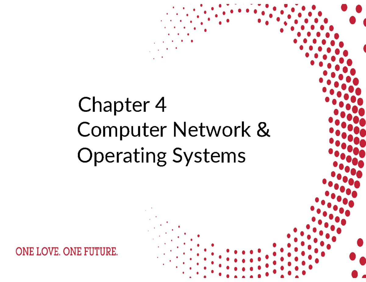 Chapter 1 4 - CS slides - Chapter 4 Computer Network & Operating Systems Contents 4. Concept of ...
