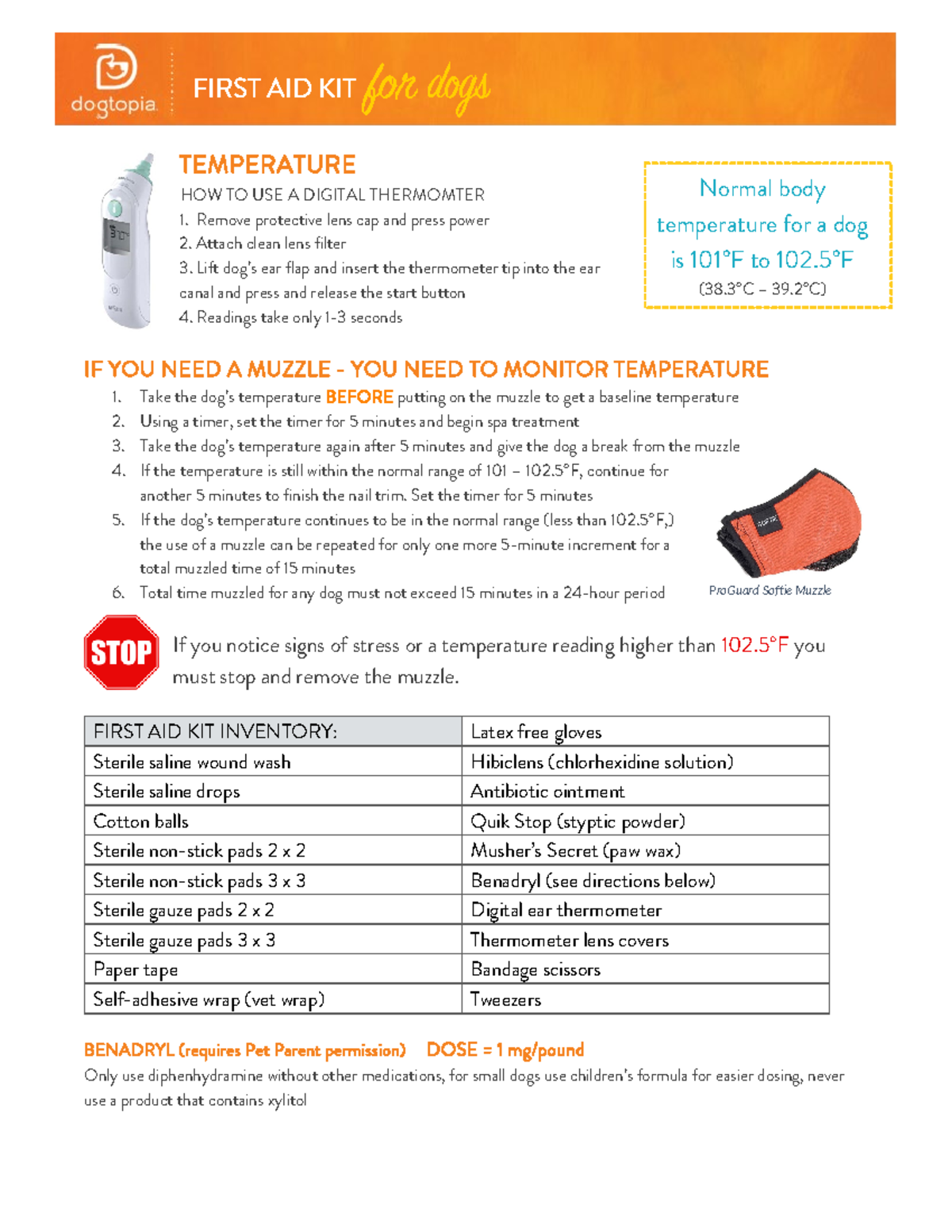 First Aid Kit Insert 2022 - FIRST AID KIT for dogs TEMPERATURE HOW TO ...