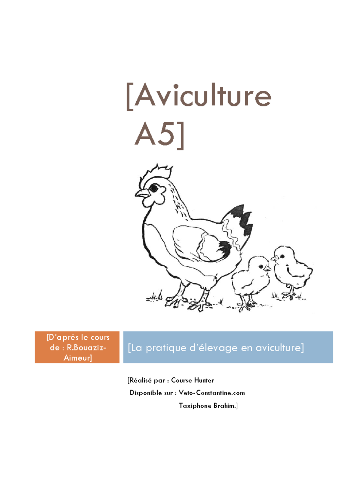 2 la pratique d elevage en aviculture - [Aviculture A5] [D’après le ...