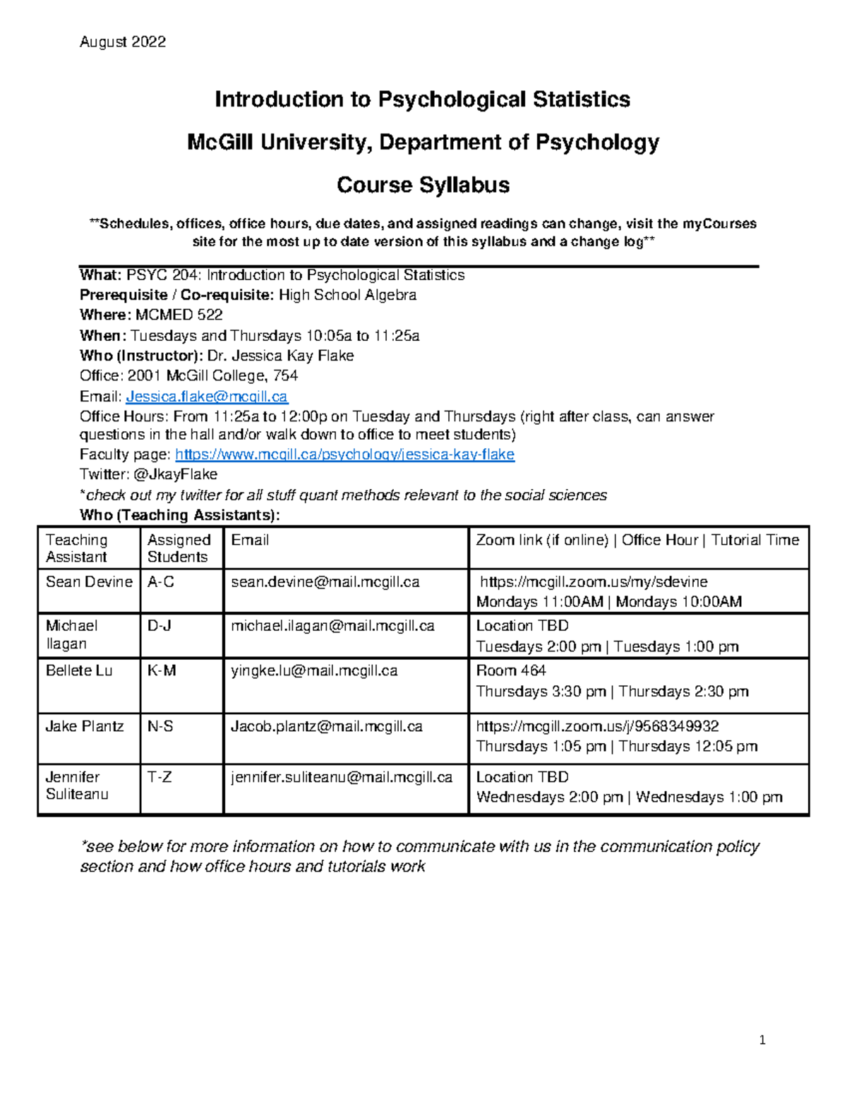 PSYC 204 F22 - yes absolutely - Introduction to Psychological ...