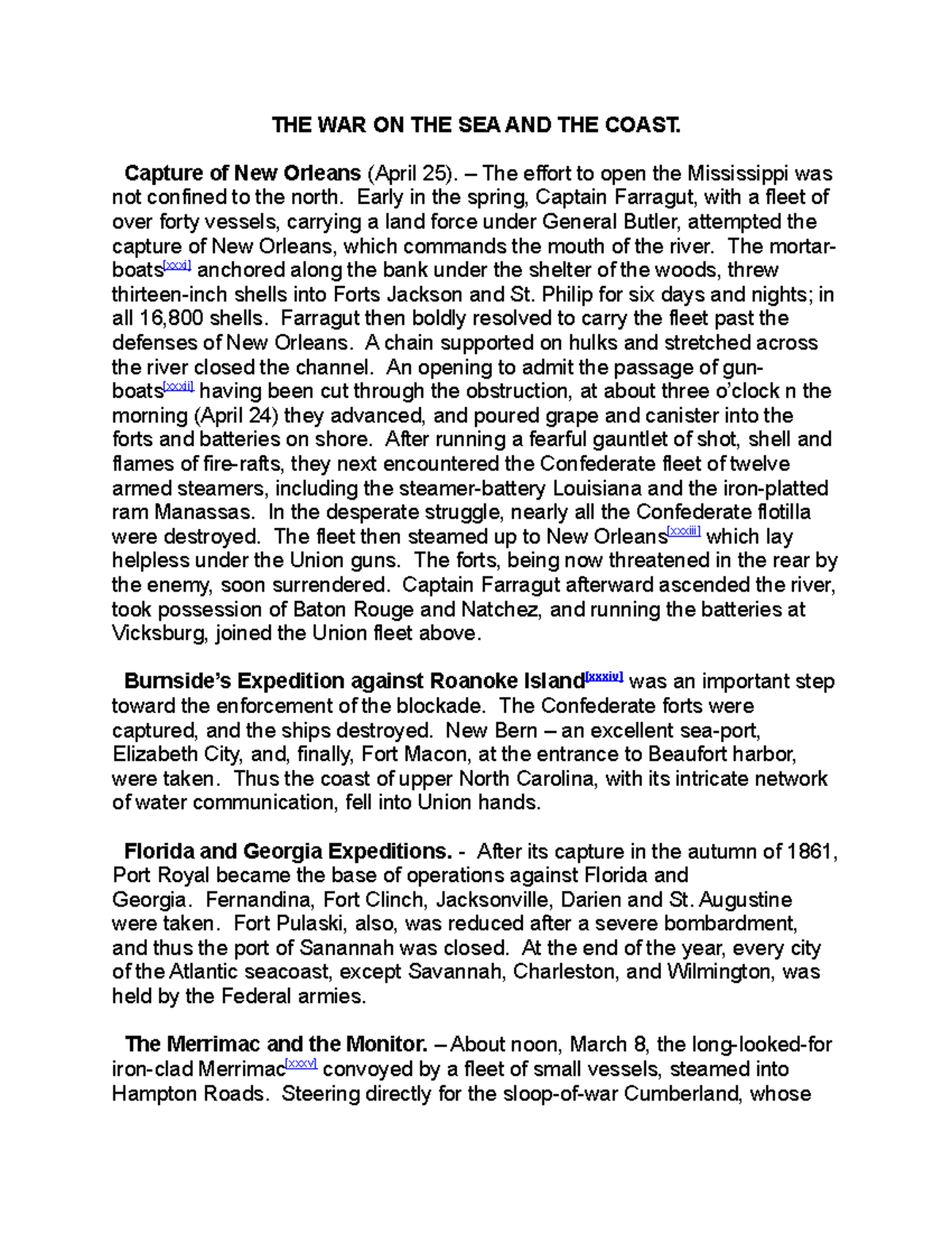 THE WAR ON THE SEA AND THE Coast - THE WAR ON THE SEA AND THE COAST ...