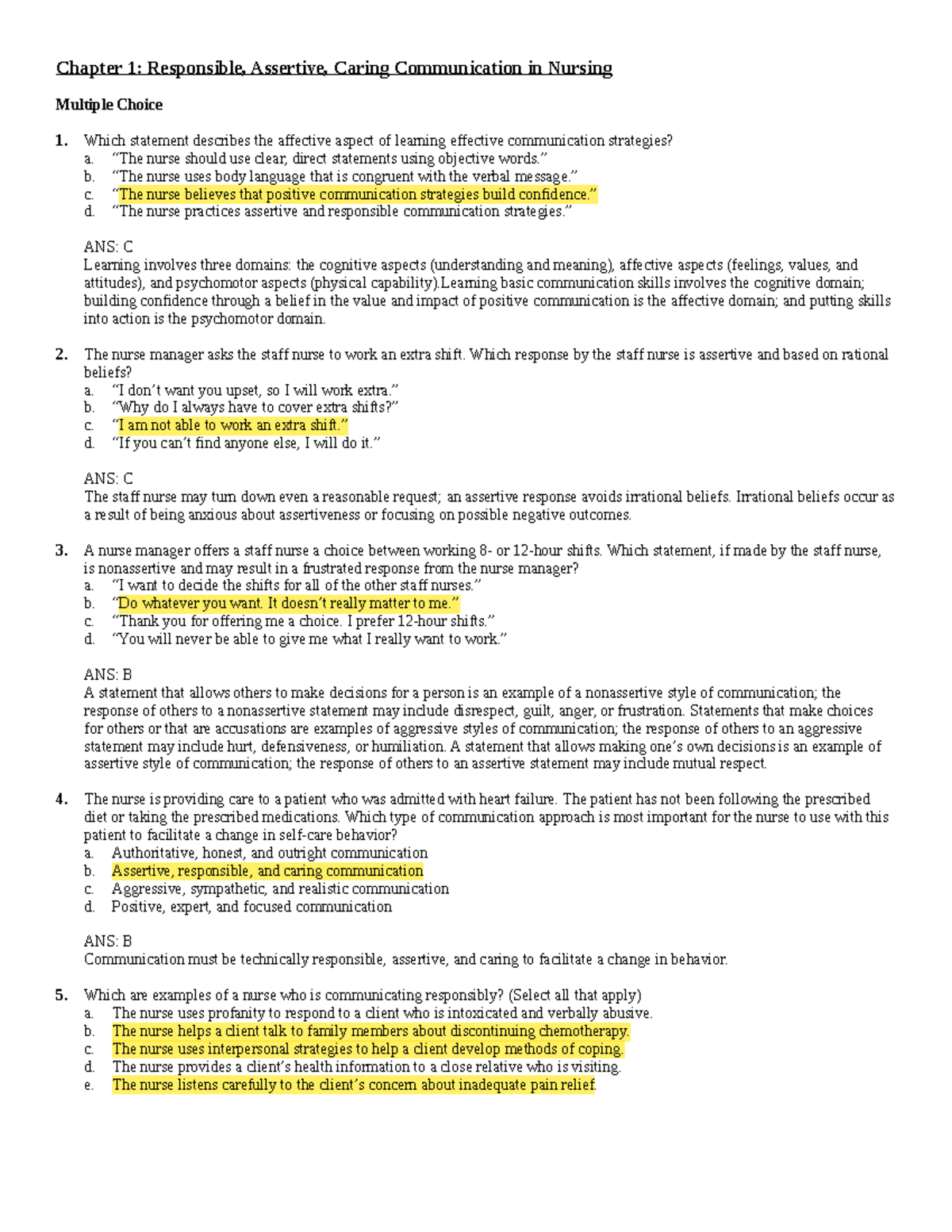 Communications exam 1 practice questions pdf - Chapter 1: Responsible ...