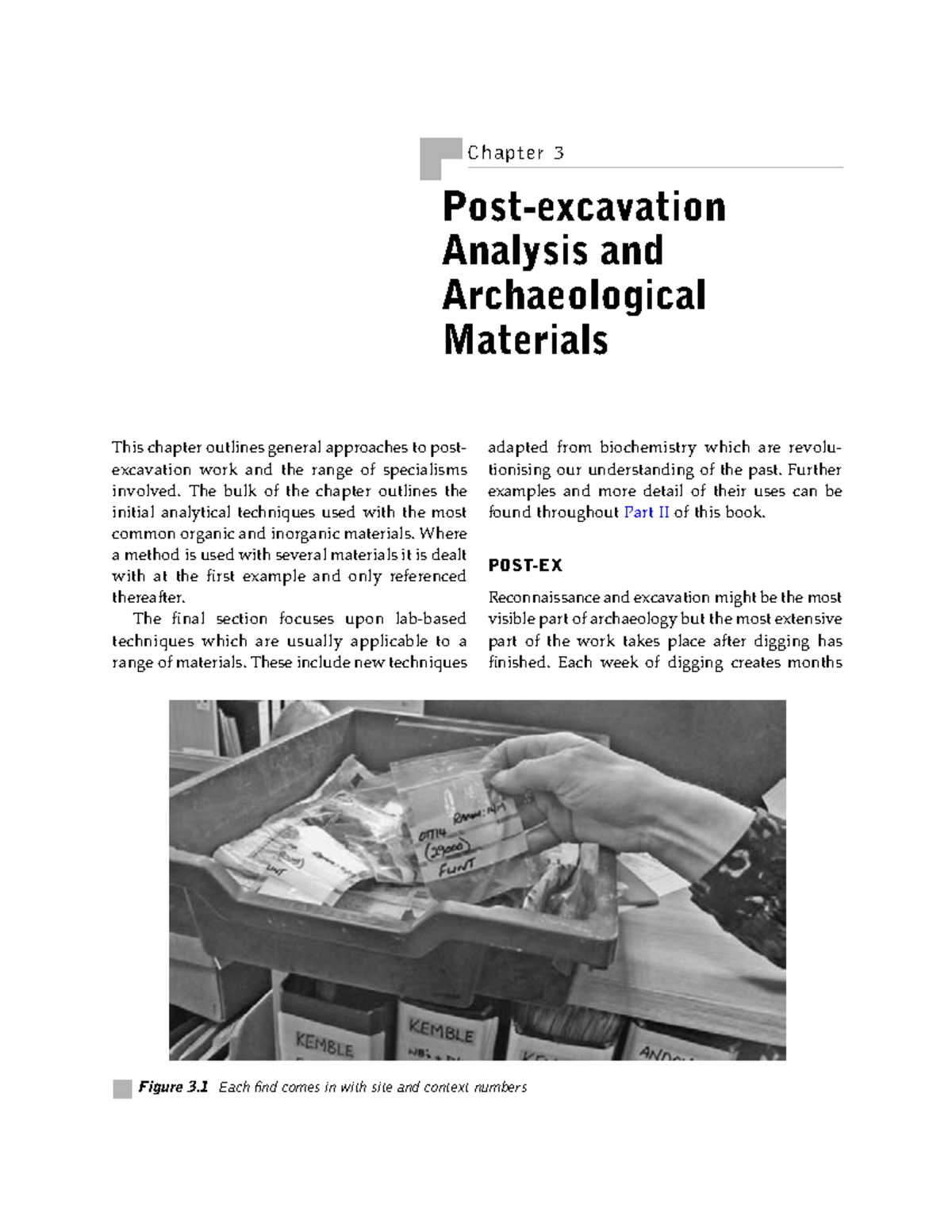 Post-excavation Analysis and Archaeological Materials - This chapter ...