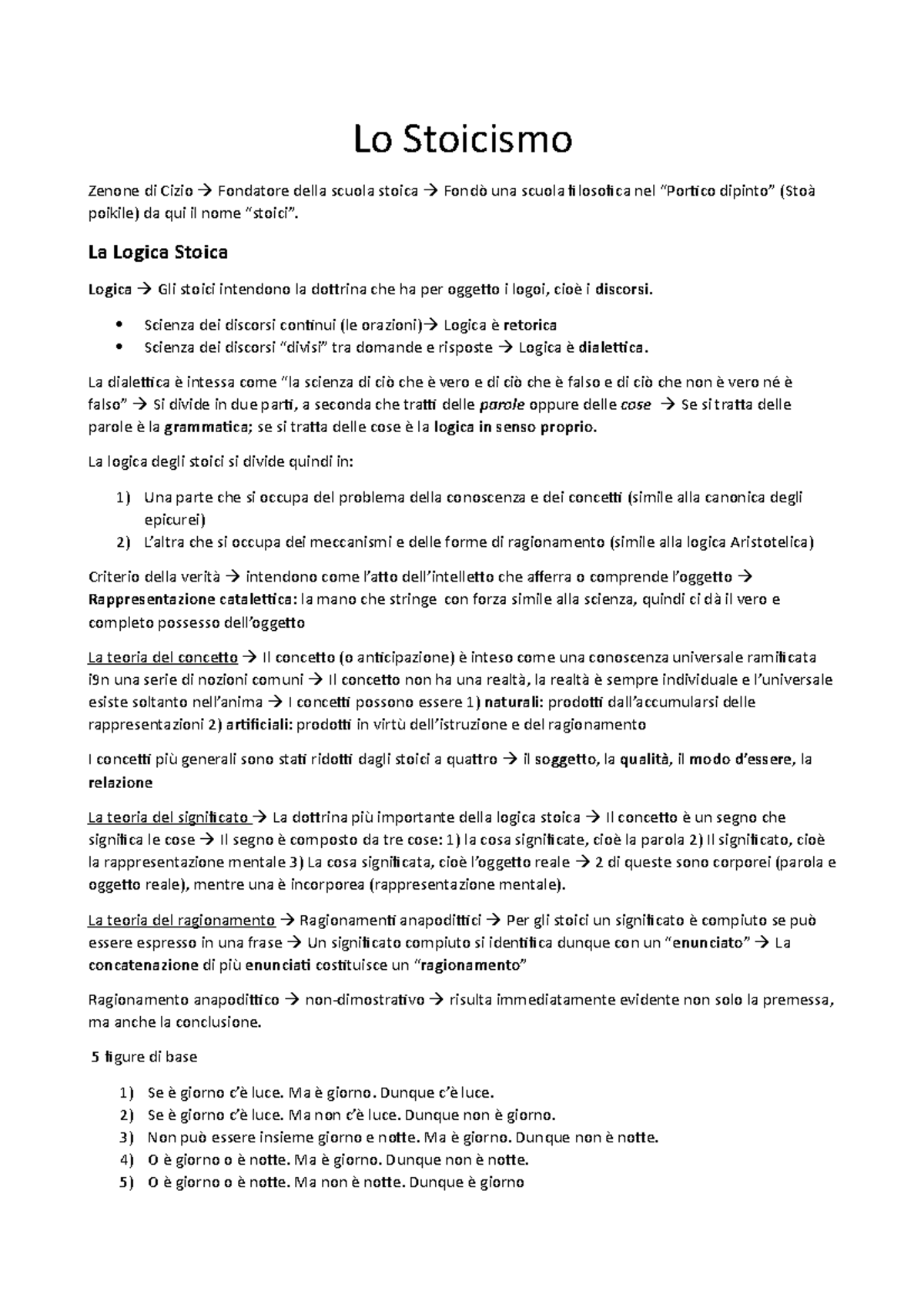 Filosofia - Stoicismo - Lo Stoicismo Zenone di Cizio Fondatore della ...