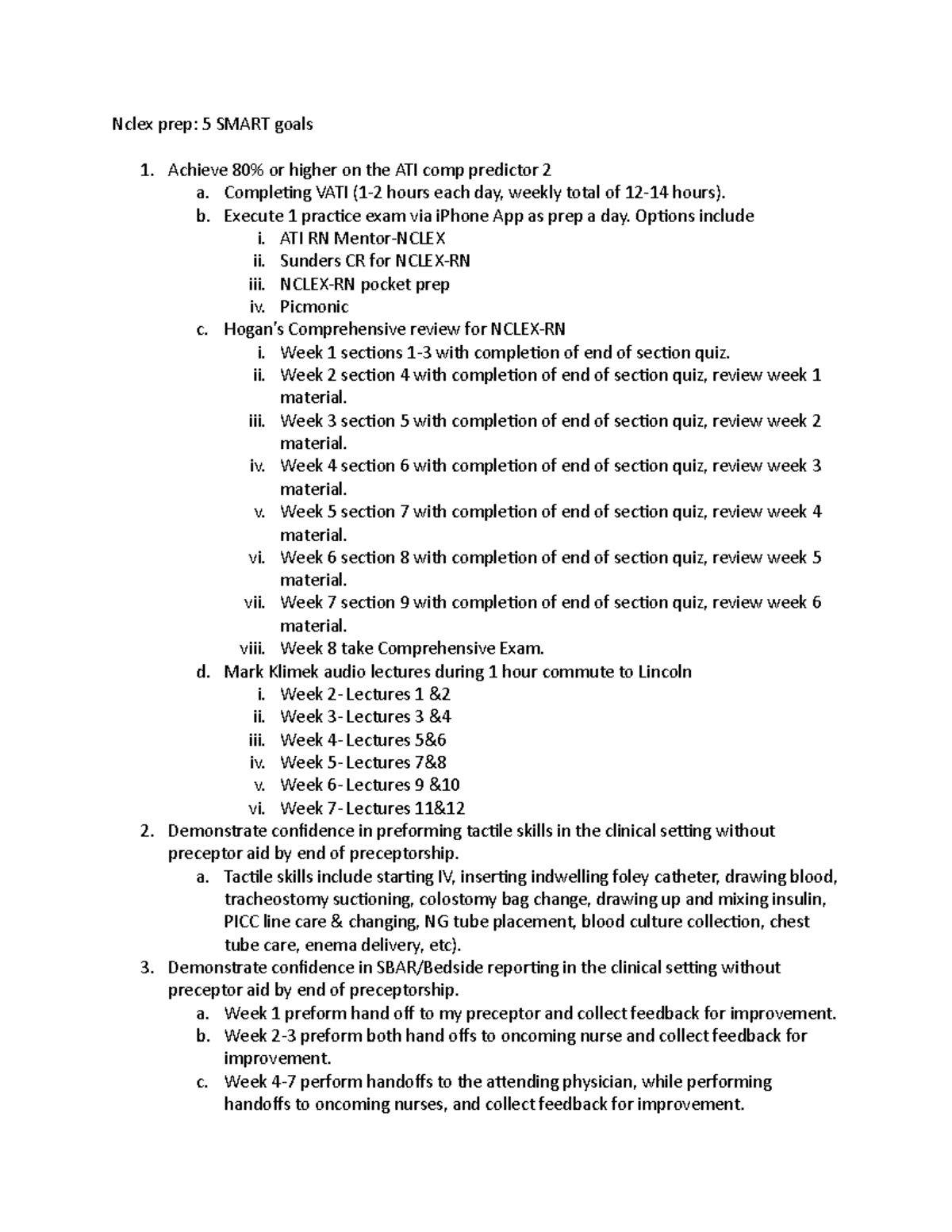 Nclex prep 8 week guide - Nclex prep: 5 SMART goals Achieve 80% or ...