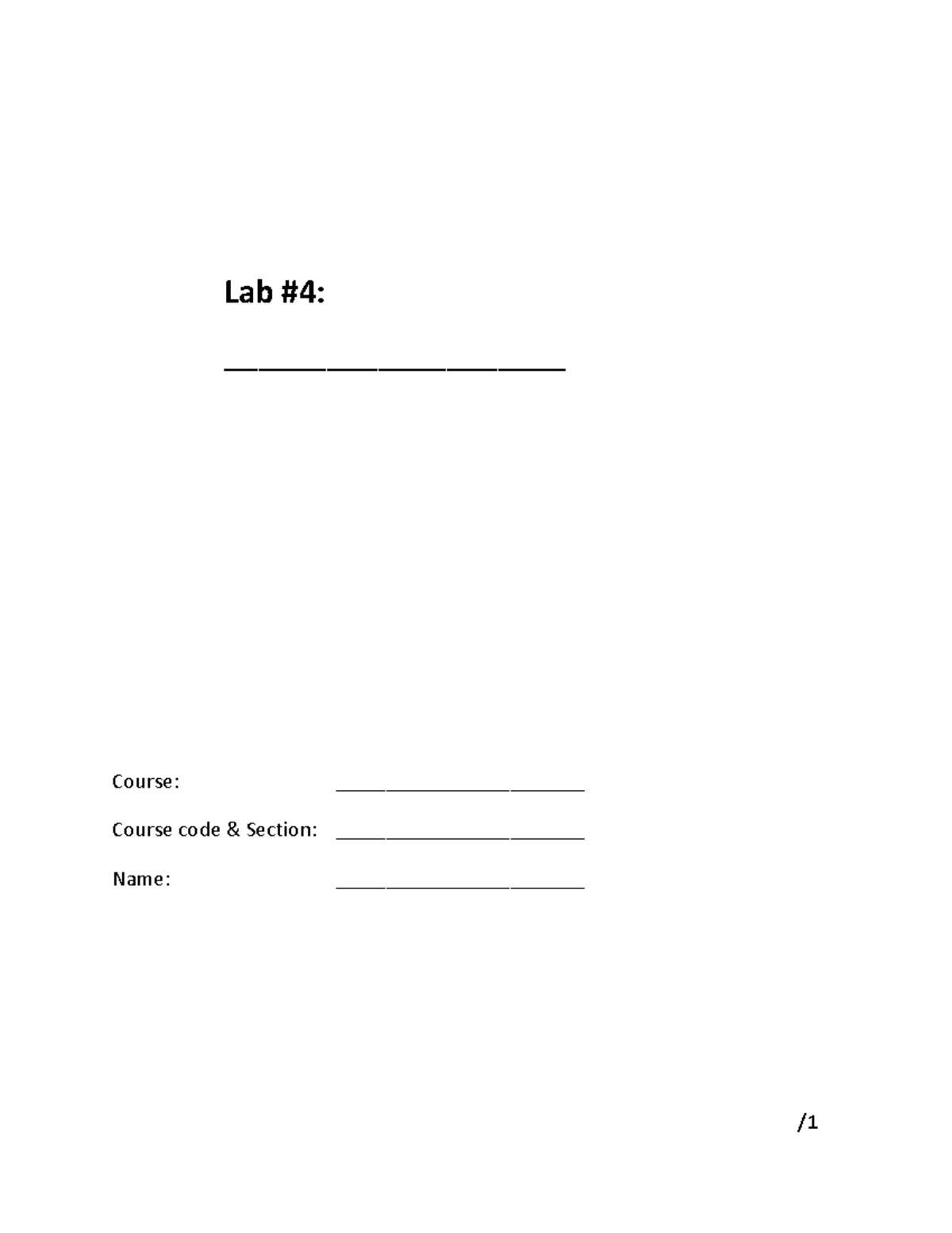 Bio Lab4 Blood Report 2024 - Lab # 4 : ____________________ Course: ____________________ Course ...