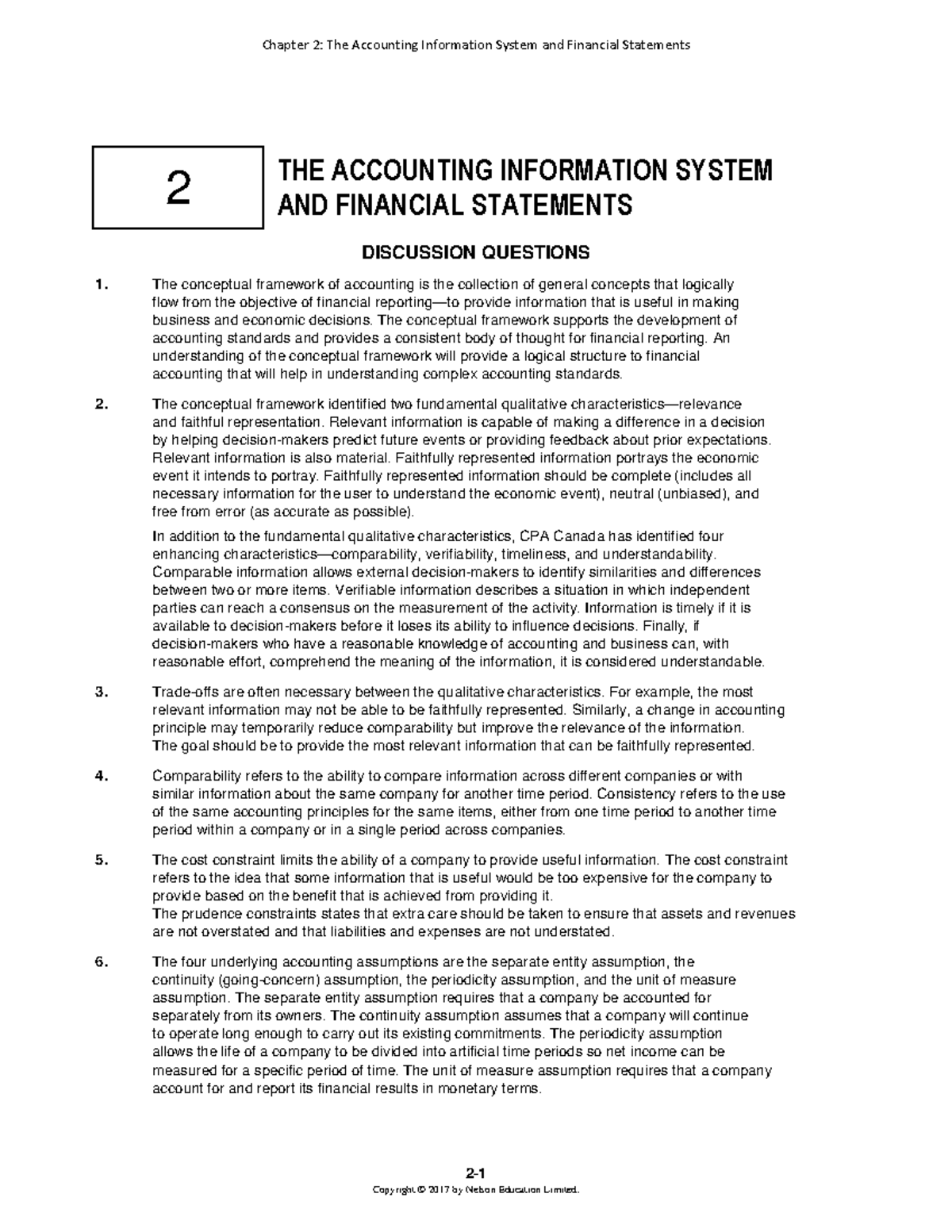 C02 Rich ISM 2ce - Chapter 2 Assignments - introduction to Financial ...