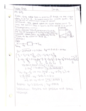 Dynamics 4 - Practice problems from chapter 15. Conservation of ...