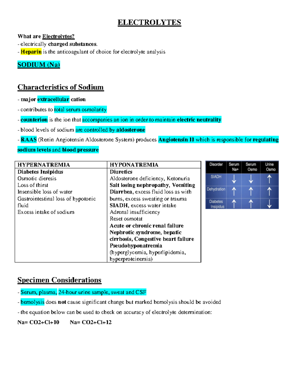 CLINICAL CHEMISTRY 2 ELECTROLYTES - ELECTROLYTES What are Electrolytes ...