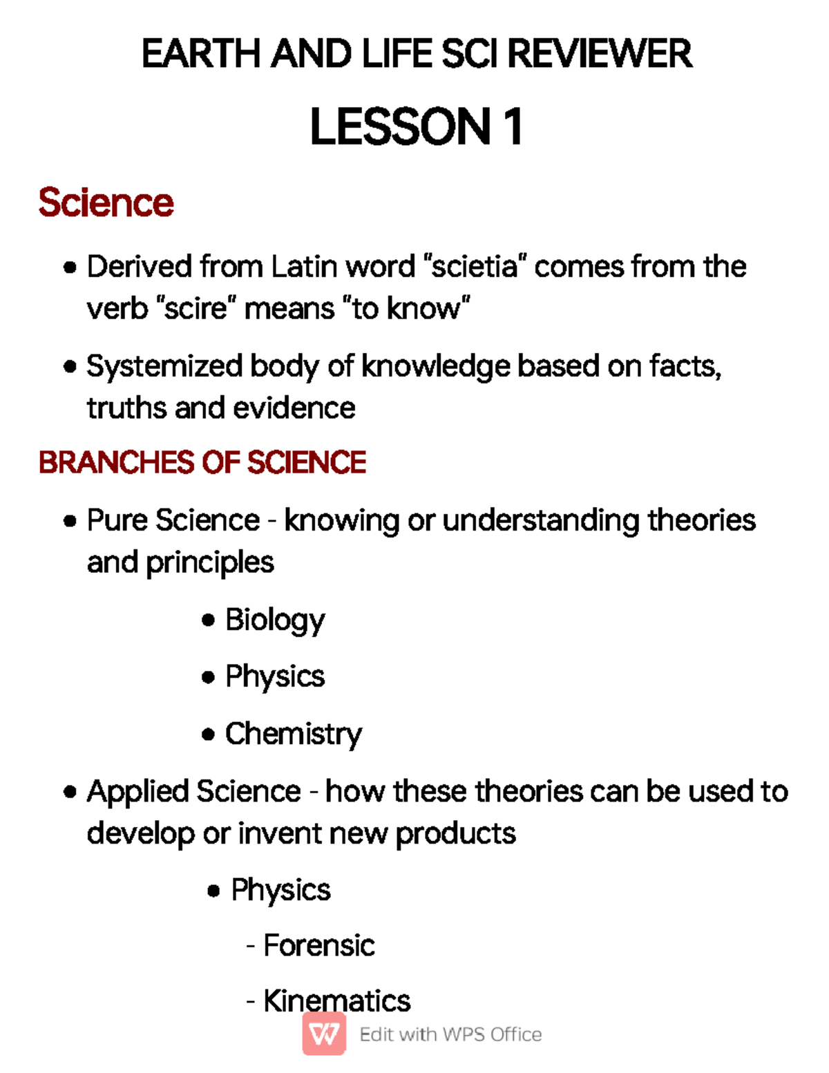 Earth-AND-LIFE - presentation - EARTH AND LIFE SCI REVIEWER LESSON 1 ...