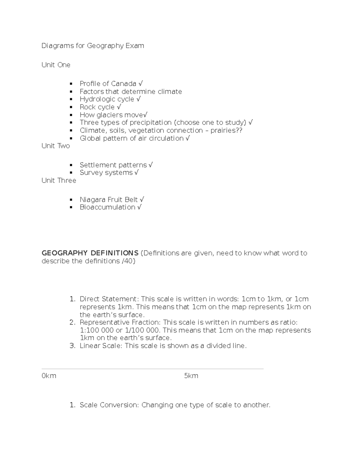 Grade 9Diagrams for Geography Exam - Diagrams for Geography Exam Unit ...