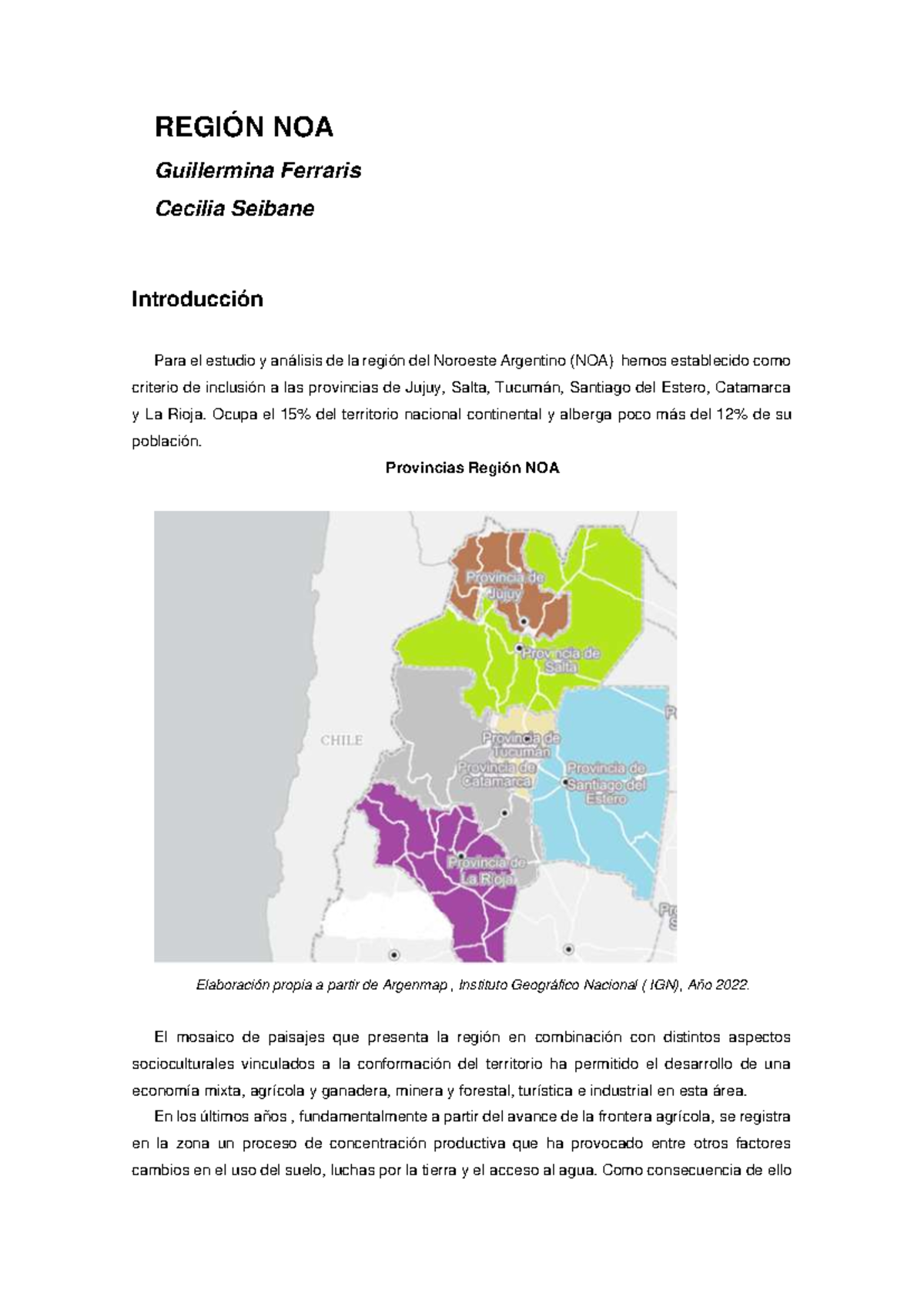 RegióN NOA - Perfecto - REGIÓN NOA Guillermina Ferraris Cecilia Seibane ...