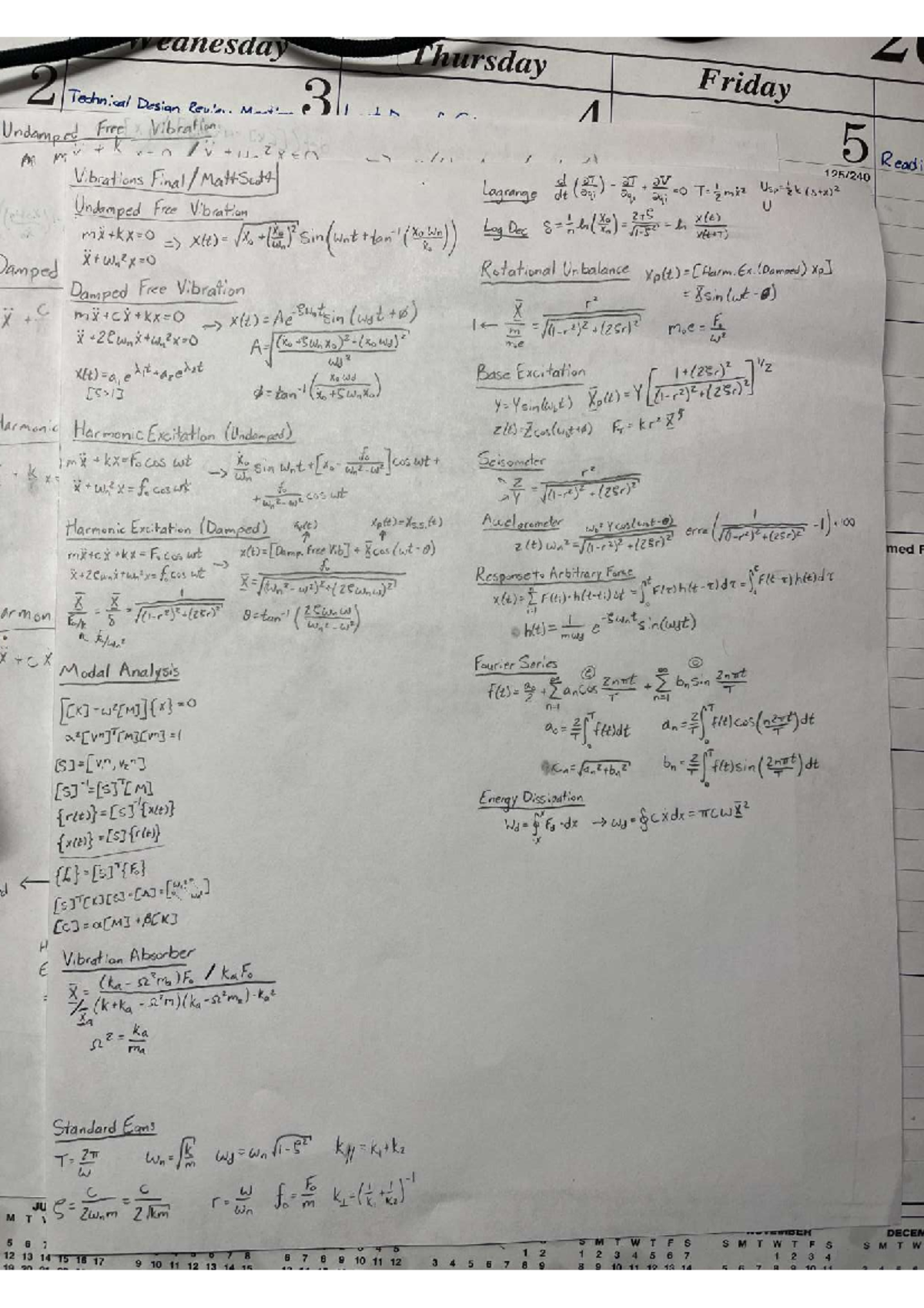 Final Exam Cheat Sheet - ME 421 - Studocu