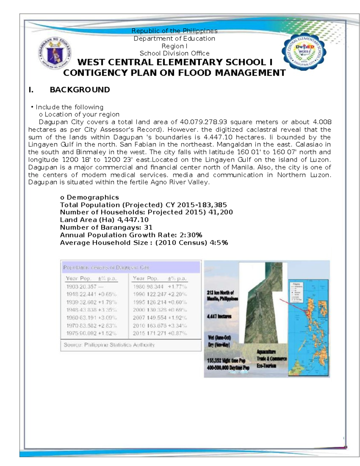 Contigency-plan-floodD - Department of Education Region I School ...