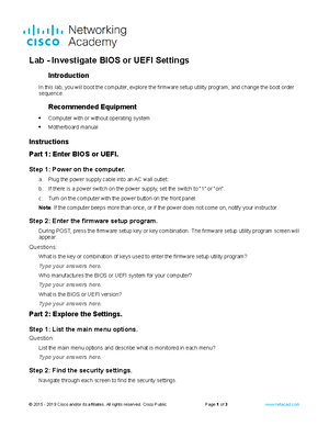 Lab - Search for BIOS or UEFI Firmware Updates - Lab - Search for BIOS ...