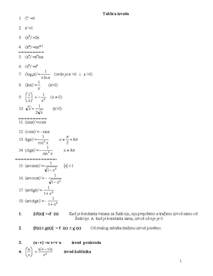 NULE Funkcije I ZNAK Funkcije - NULE FUNKCIJE I ZNAK FUNKCIJE NULE ...