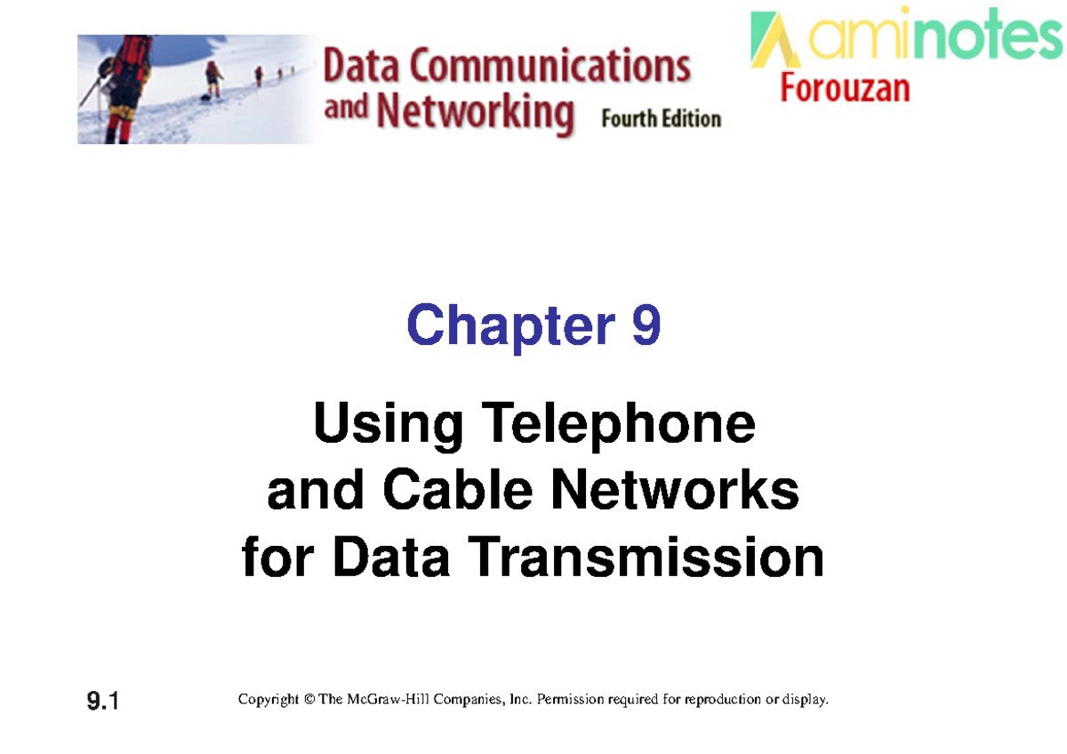 Ch9 - Summary exploring the network - Chapter 9 Using Telephone and Cable Networks for Data ...