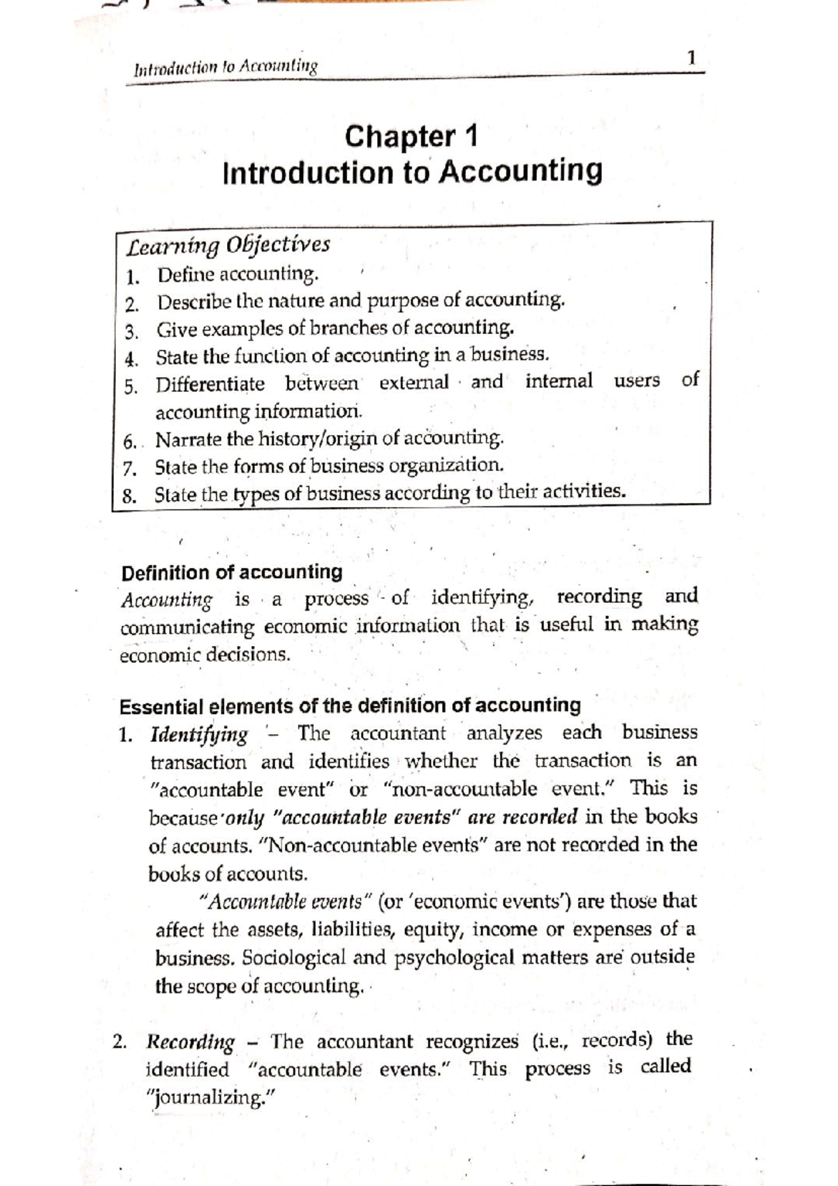 FAR- Chapter-1 theories and examples - B.S. Forestry - Studocu
