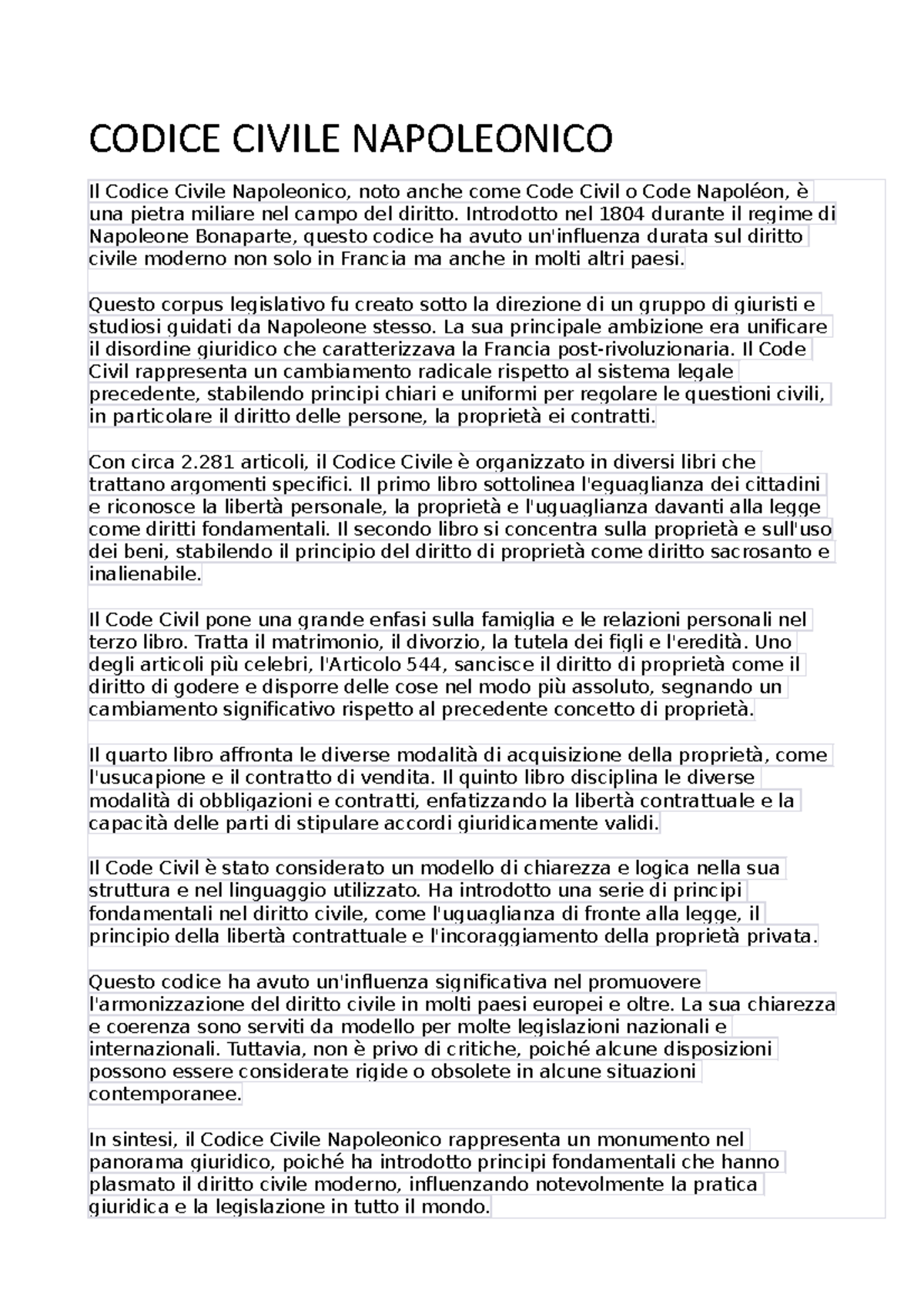 Codice Civile Napoleonico - Introdotto nel 1804 durante il regime di ...