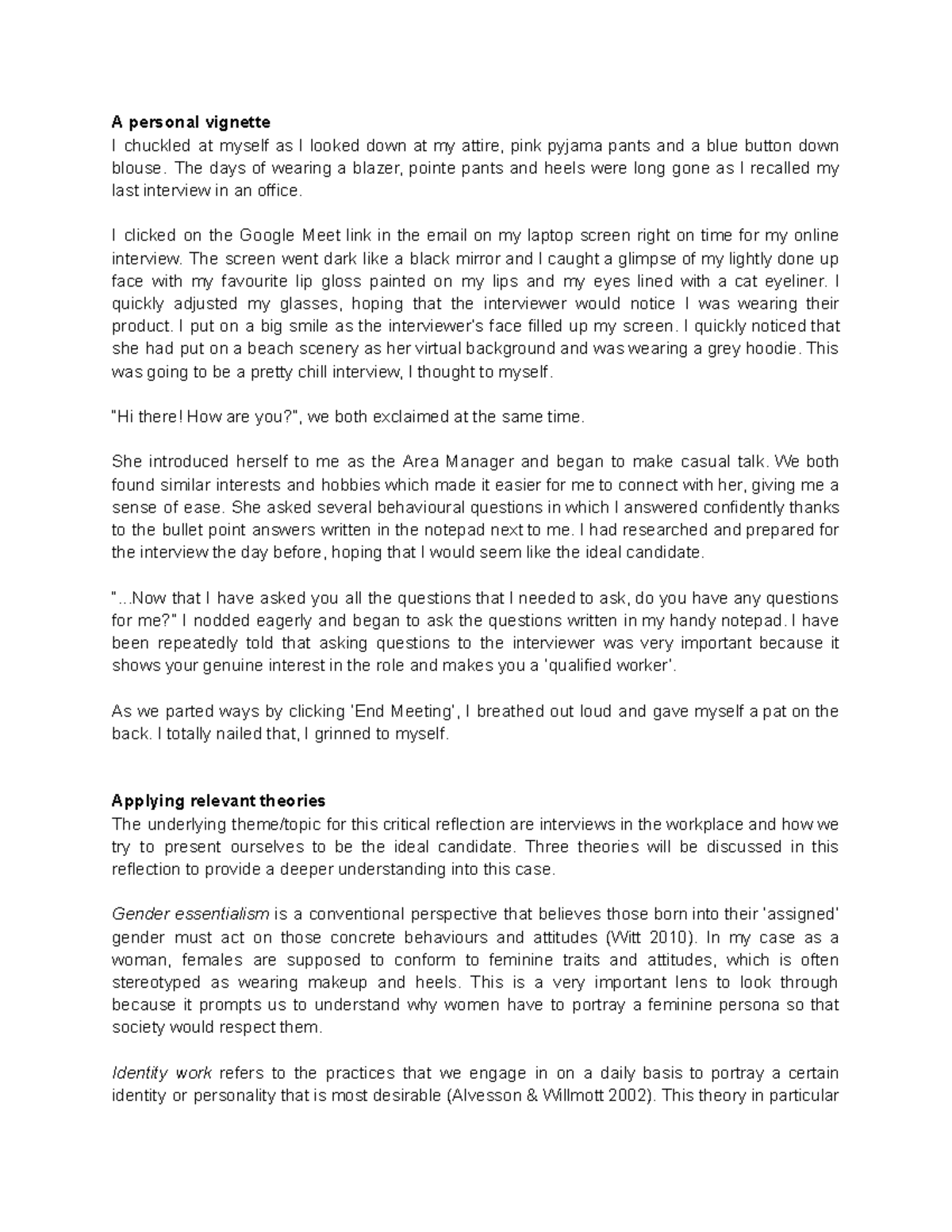 Individual Critical Reflection: SHRM - 021407 - Studocu