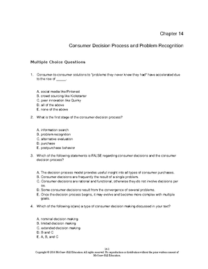 Consumer Behavior (MKG 310) Chapter 1 Notes - Chapter 1: consumer ...
