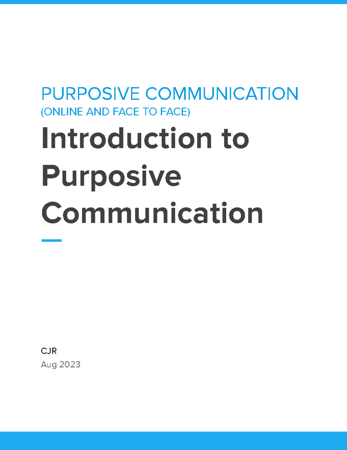 Reading Material 1 - PURPOSIVE COMMUNICATION (ONLINE AND FACE TO FACE ...