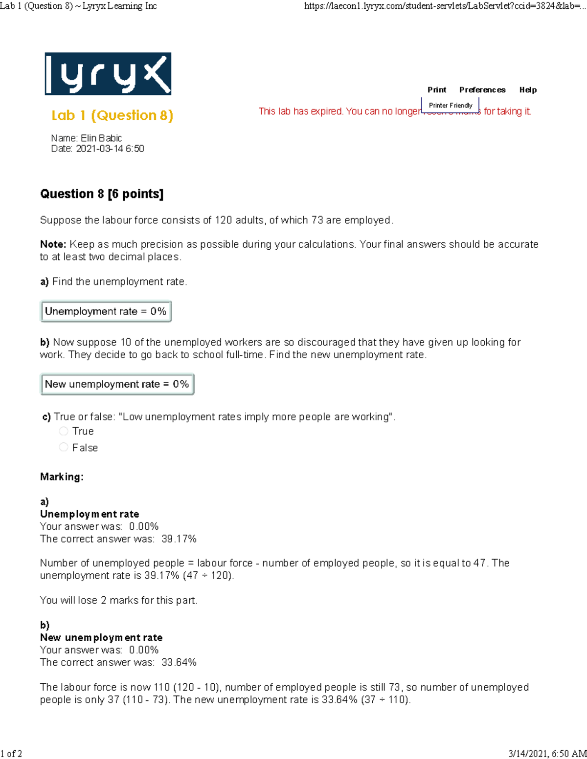 Lab 1 (Question 8) Lyryx - Print Preferences Help Lab 1 (Question 8 ...