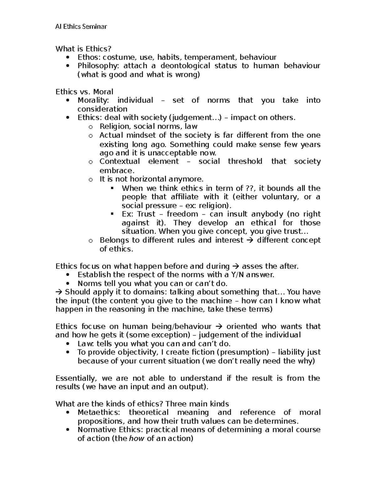 AI Ethics Seminar - Riassunto Law (Module I - Comparative Public Law ...
