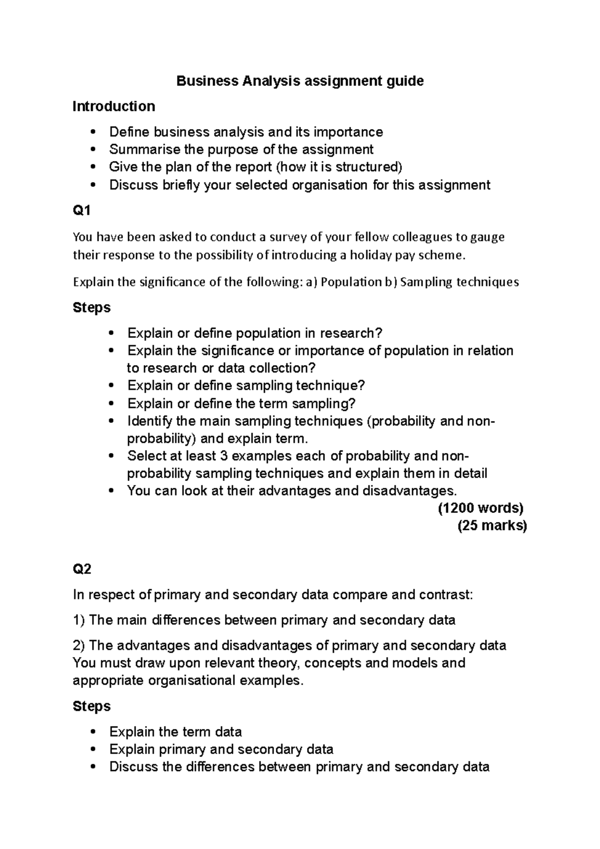 5228879 244833170 Business Analysis assignmentguid docx - Business ...
