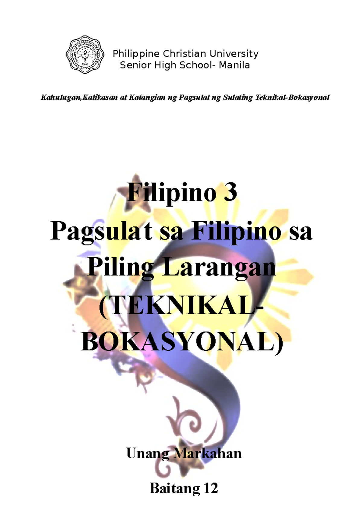 KAT- Module 1-edited - Talks about science - Philippine Christian University Senior High School ...