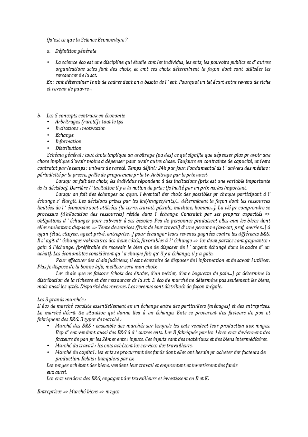 Qu'est ce que la Science Economique - Définition générale La science ...