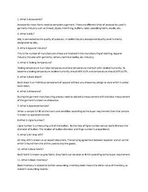 Exam, questions and answers - Pattern making Questions and Answers by ...