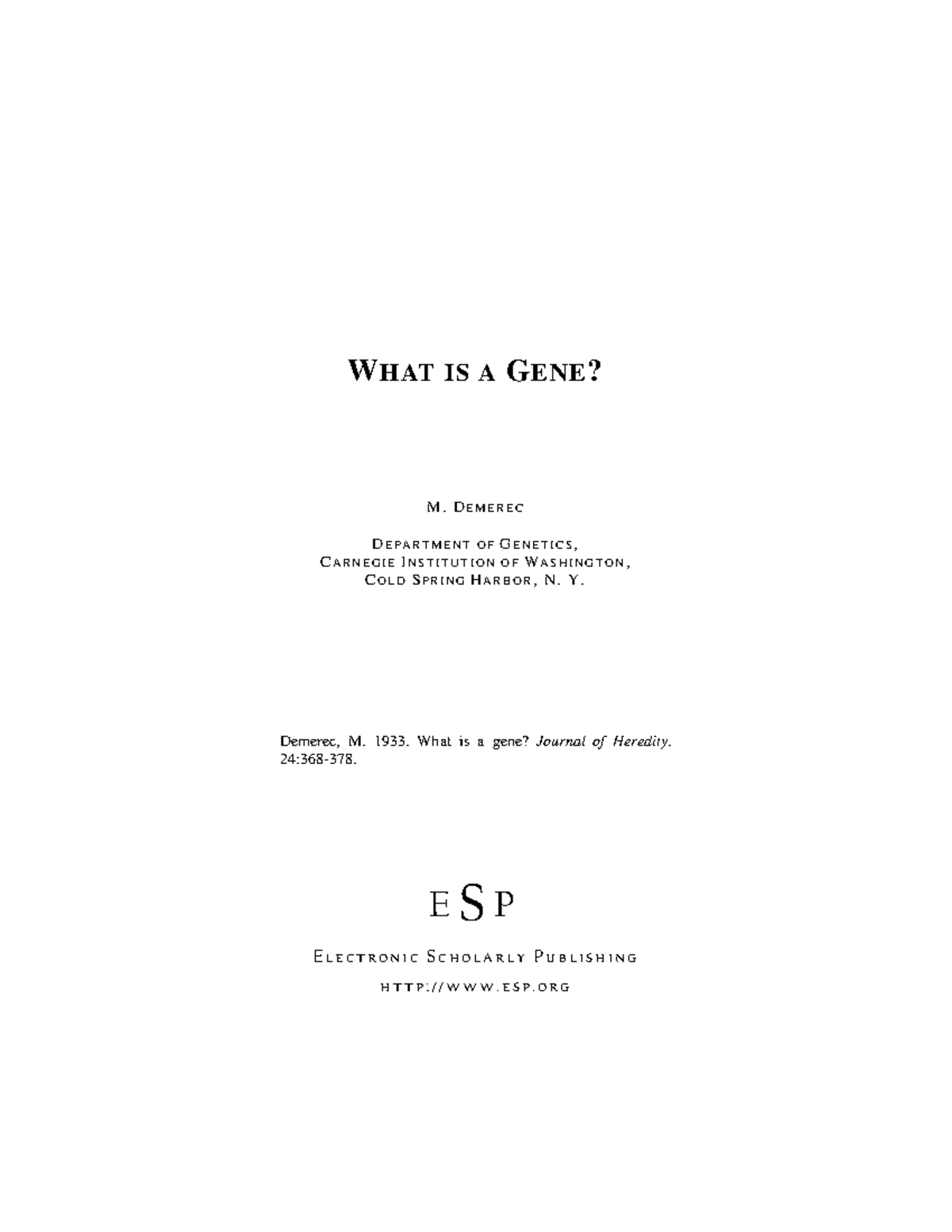 Demerec 1933 Heredity - Genetic use restriction technology (GURT), also ...