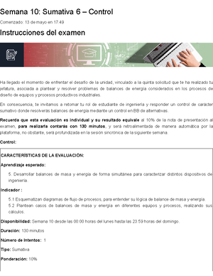 Examen Semana 11 Sumativa 7 - Solemne 2 - Final - 23/5/23, 19:56 Examen: Semana 11: Sumativa 7 ...
