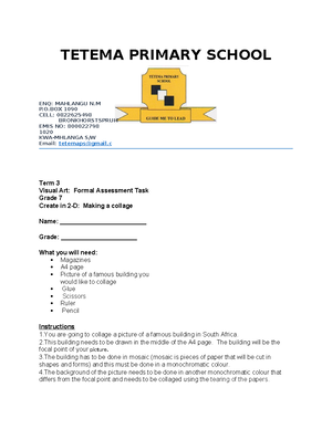 Creative ARTS Drama Grade 9 ATP 2020 - CREATIVE ARTS DRAMA GRADE 9 TERM ...