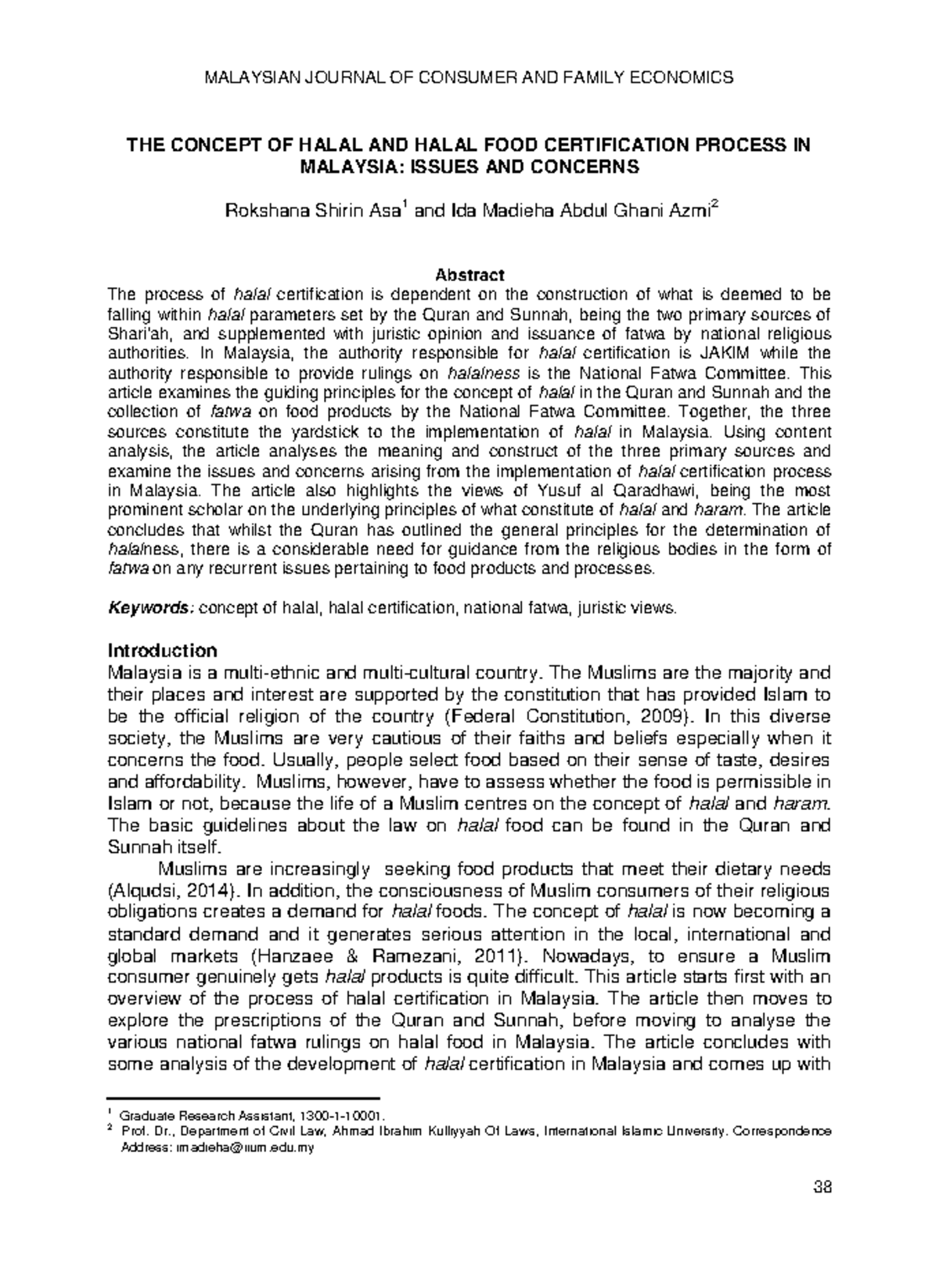 The concept of Halal - Food Analysis - Studocu