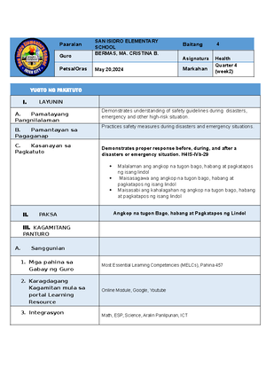 Detailed Lesson Plan in Epp-5 - DETAILED LESSON PLAN Subject: HOME ...