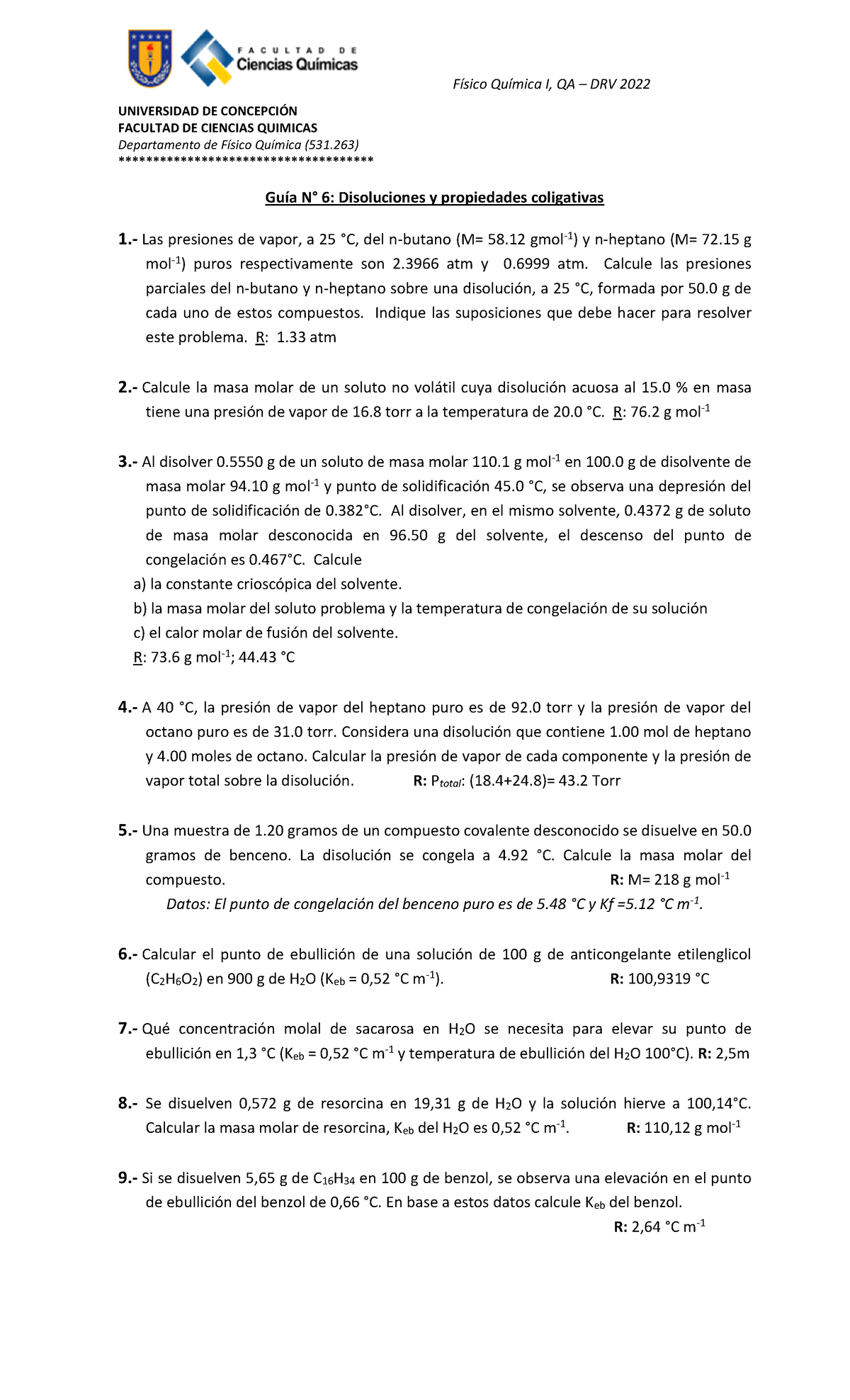 Guía 6- soluciones y prop coligativas resumen- 2022 - FÌsico QuÌmica I ...