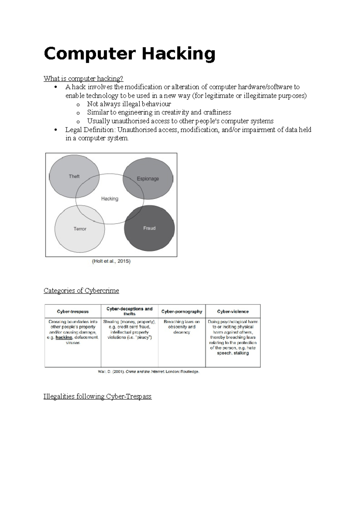 (3) Computer Hacking - Sem 2 lecture notes - study material - Computer ...