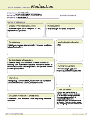 Metformin Drug Card - ACTIVE LEARNING TEMPLATES THERAPEUTIC PROCEDURE A ...