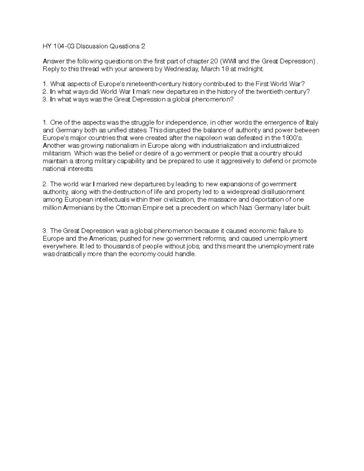 HY 104-03 Discussion Questions 2 - Reply to this thread with your ...