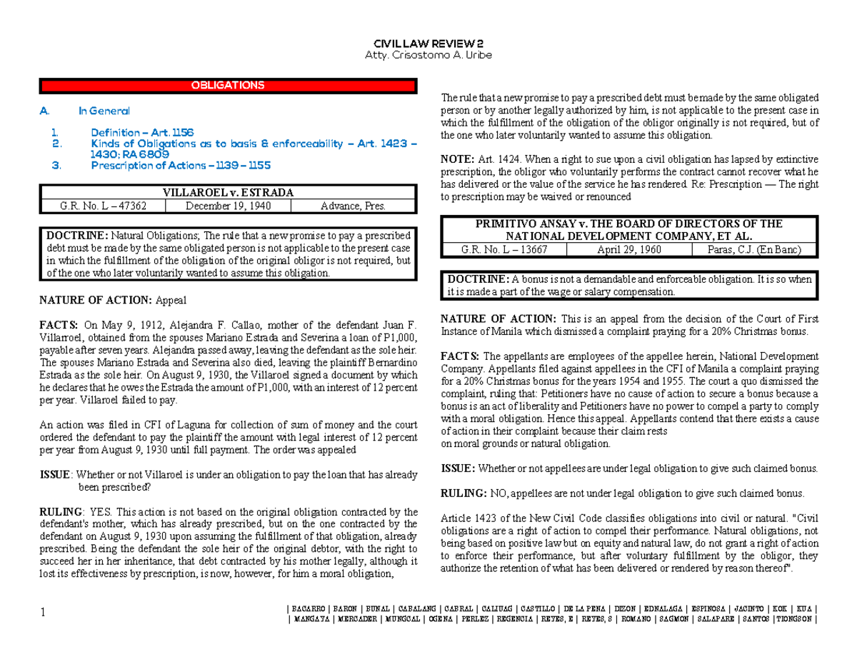 523114621- OblicOBLICON-Case-Digeston-Case-Digests - Atty. Crisostomo A ...