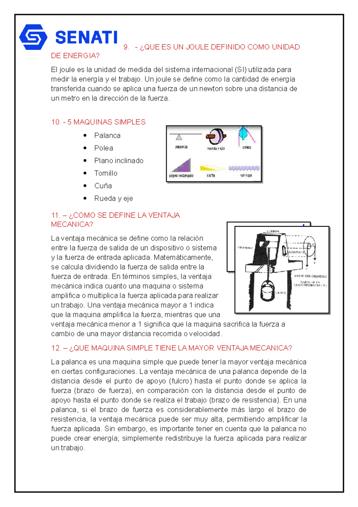 Quimicaaaaaaaaa - 9. - ¿QUE ES UN JOULE DEFINIDO COMO UNIDAD DE ENERGIA ...