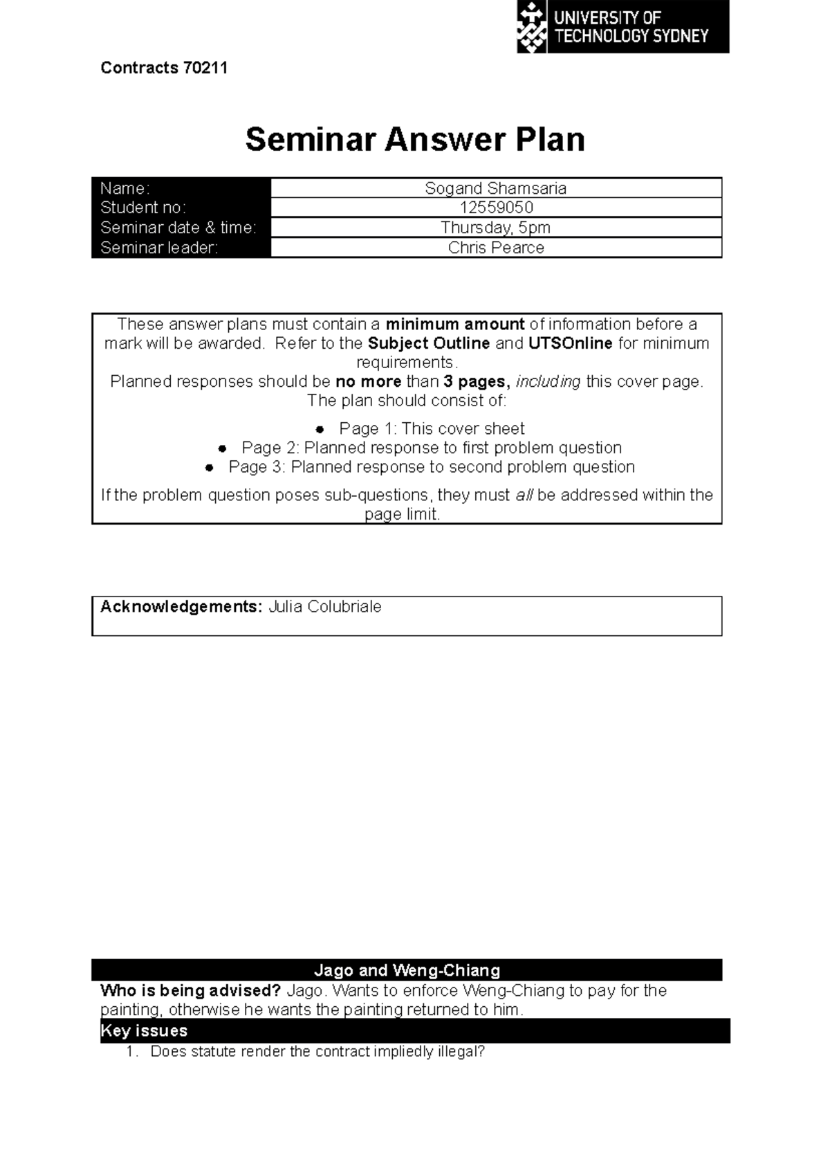 Seminar-6-Sogand - answer plan - Contracts 70211 Seminar Answer Plan ...