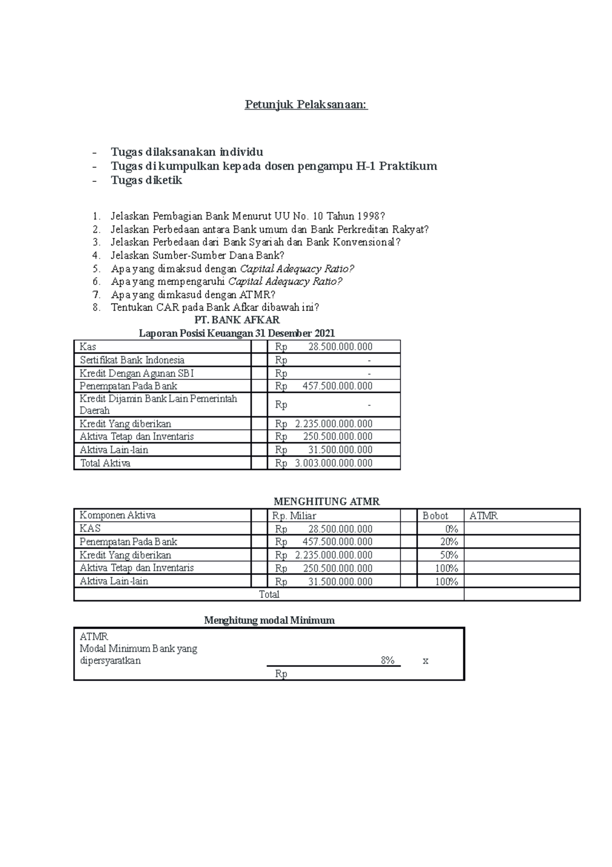 Tugas Pertemuan 2 Petunjuk Pelaksanaan Tugas Dilaksanakan Individu