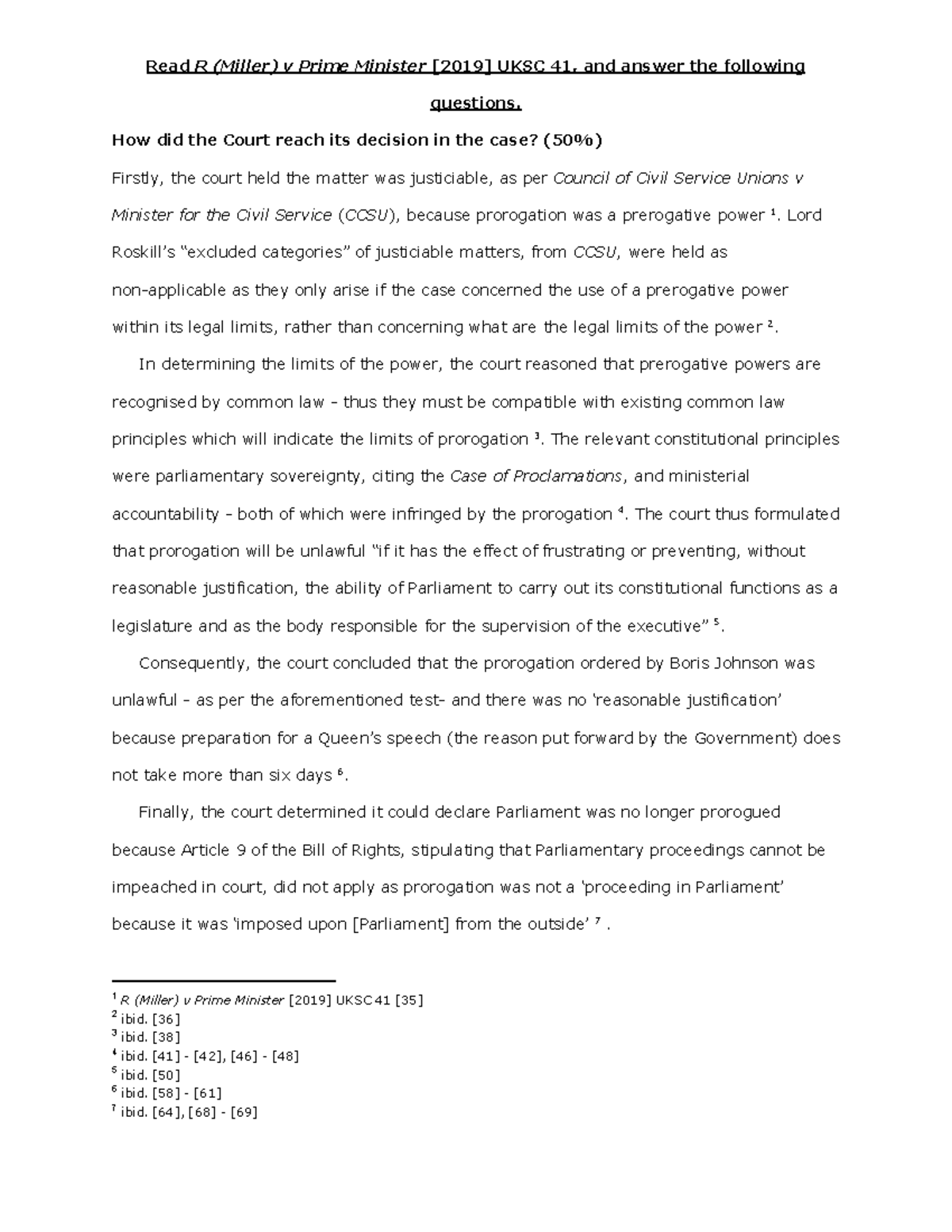 r(miller) v prime minister case analysis - Read R (Miller) v Prime ...